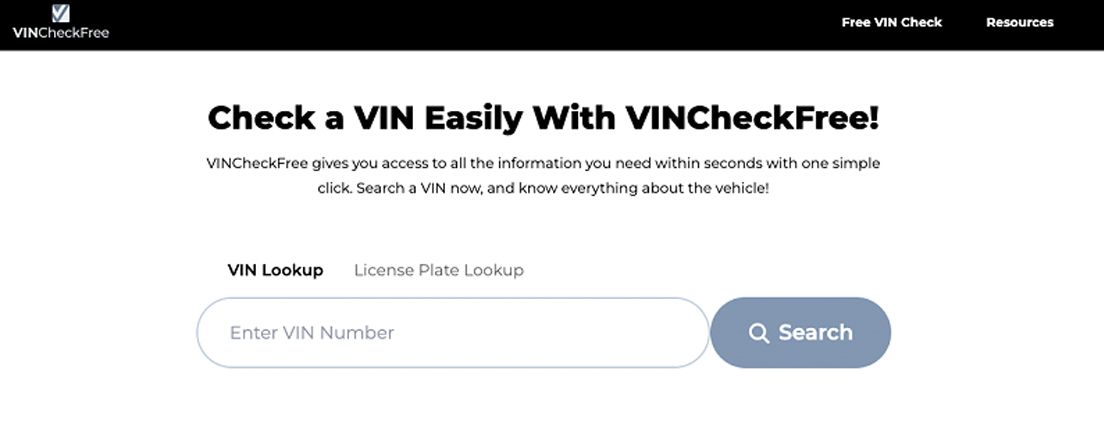 VinCheckFree overview: Free VIN check and lookup service