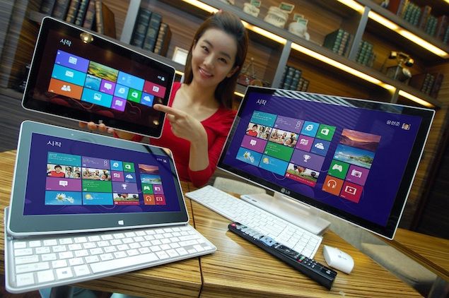 LG shows off Windows 8 sliding tablet and 24-inch all-in-one PC