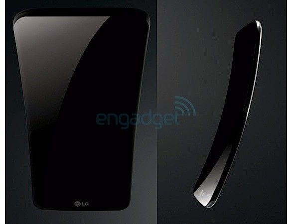 First press renders of LG's curved display 'G Flex' smartphone leak