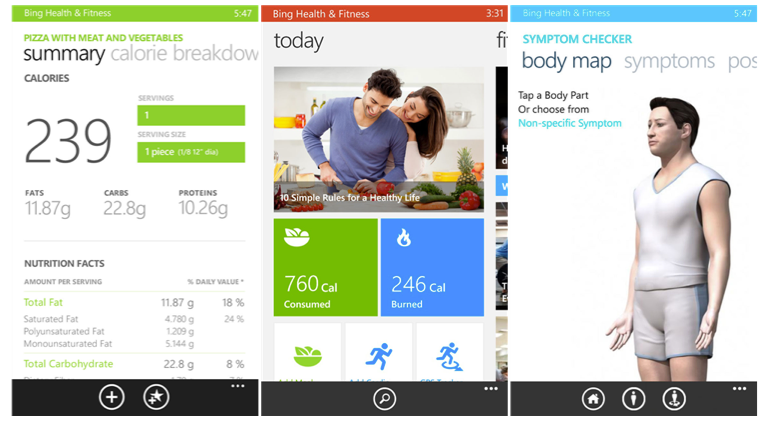 Microsoft brings Bing Health & Fitness app to Windows Phone for handy ...