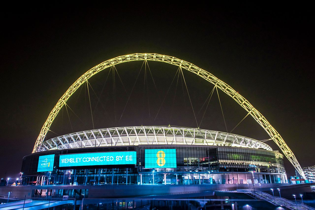 Wembley Stadium arch turned into giant Hue-style mood lighting system ...