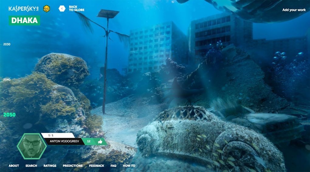 This interactive map shows how futuristic Earth might look in 2050