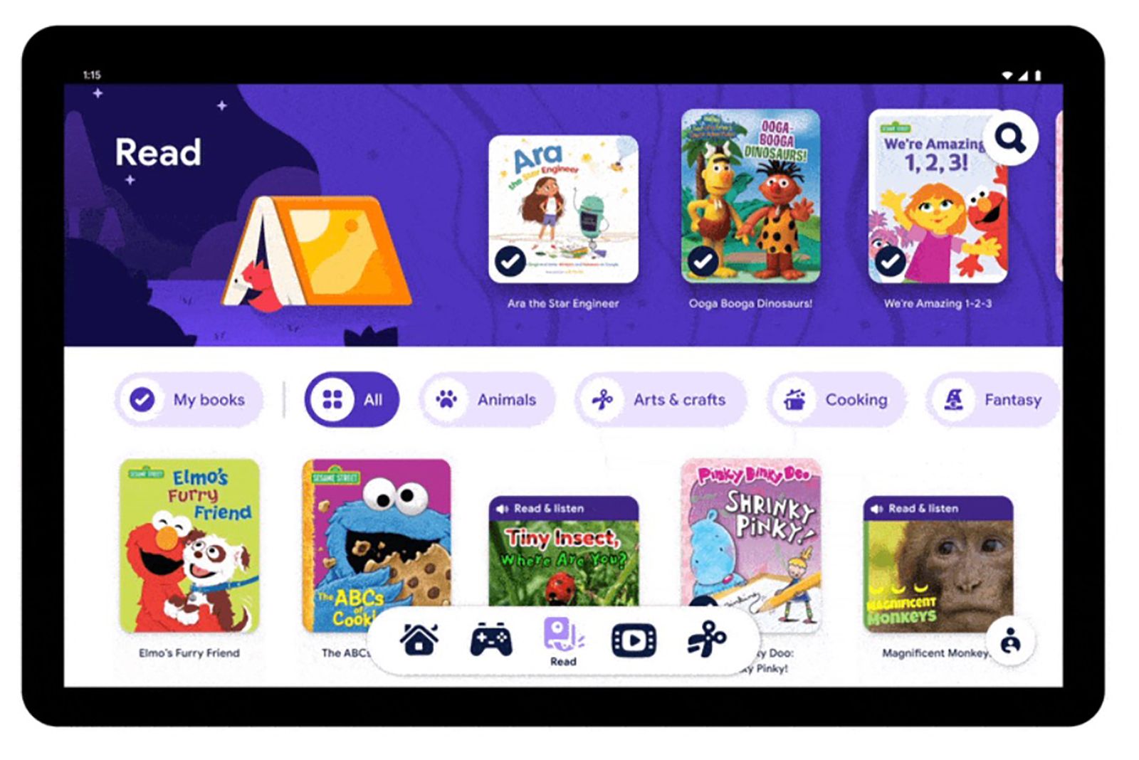 Kids Space is Google's kid-friendly mode for Android tablets