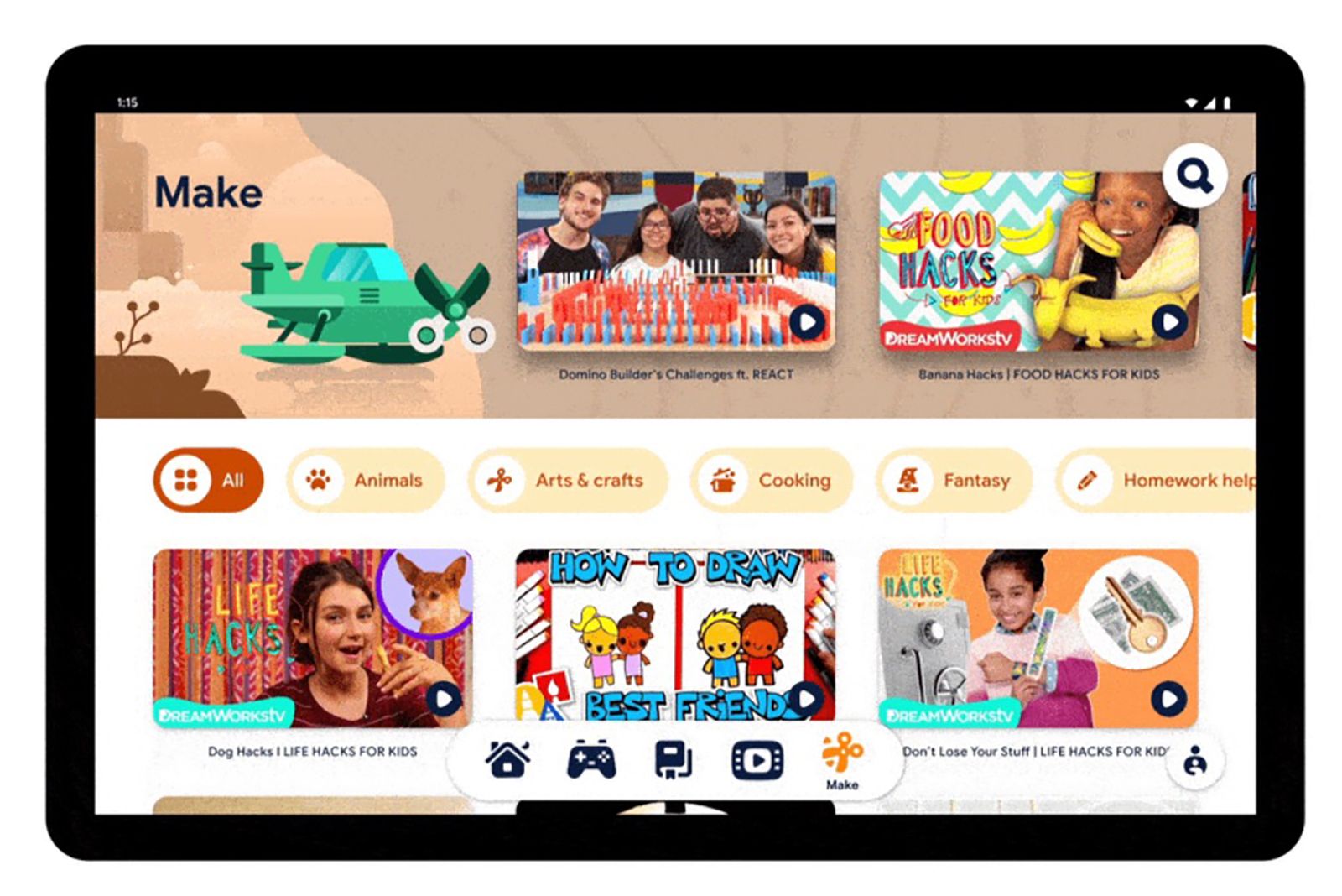 Kids Space is Google's kid-friendly mode for Android tablets