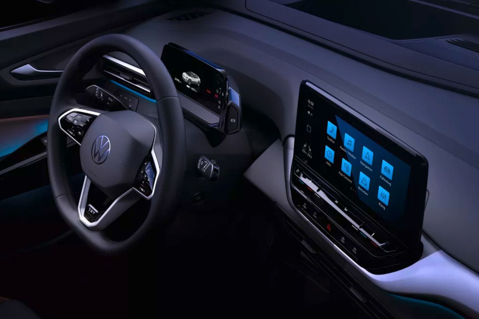 Check out that sleek interior in Volkswagen's ID 4 EV
