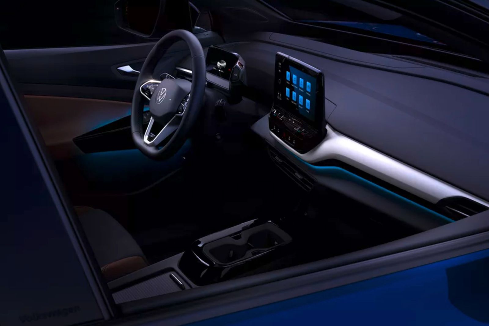 Check out that sleek interior in Volkswagen's ID 4 EV