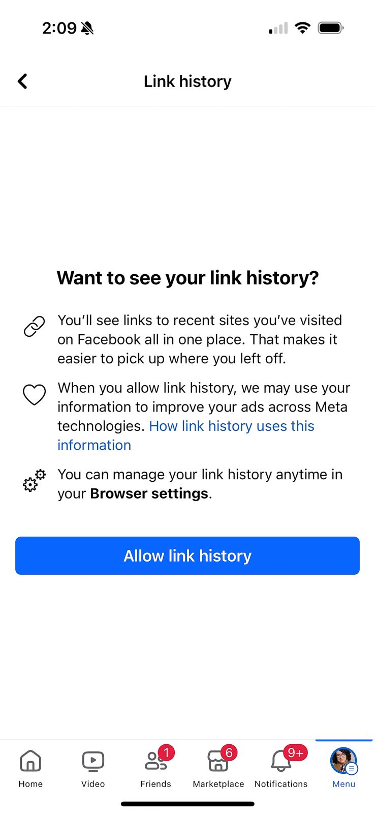 How to check Facebook browser history and turn it off