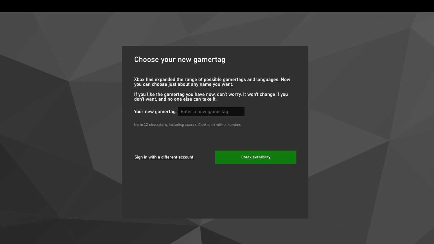 How to change your Xbox Live gamertag