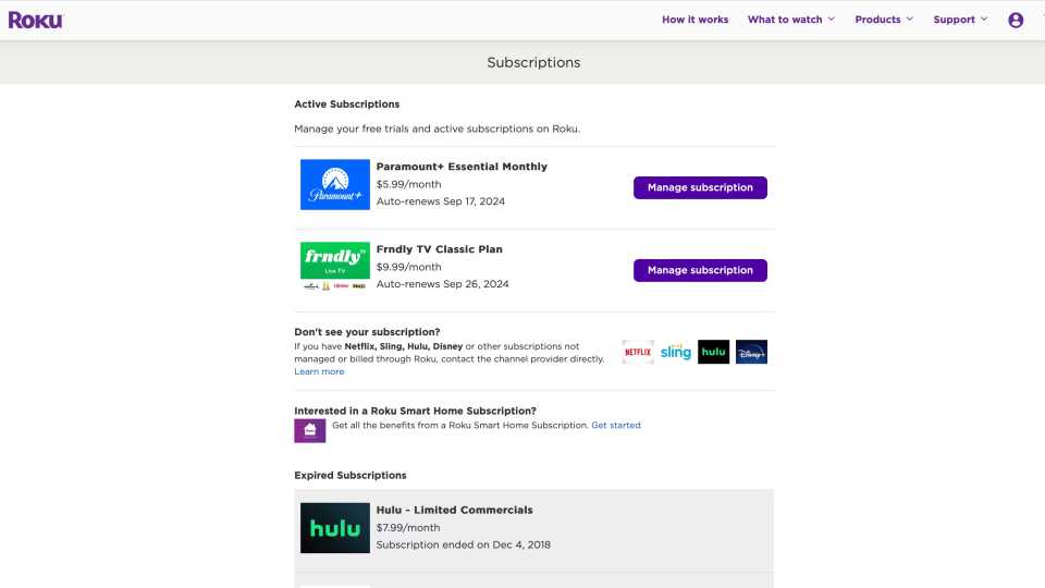 How I find and manage my Roku subscriptions