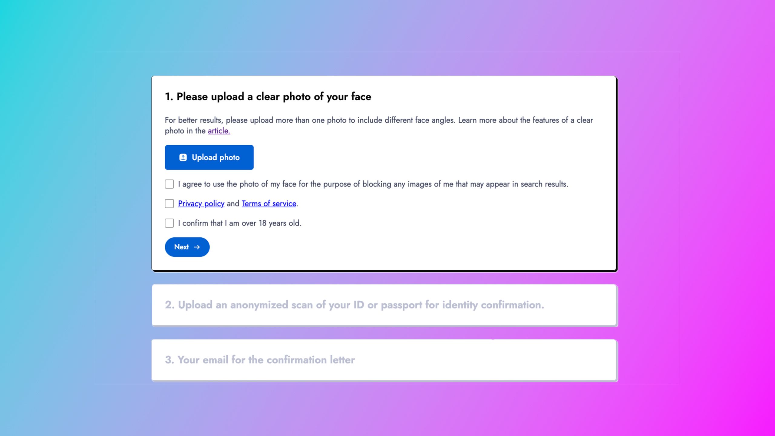 How to remove your photos from face recognition sites