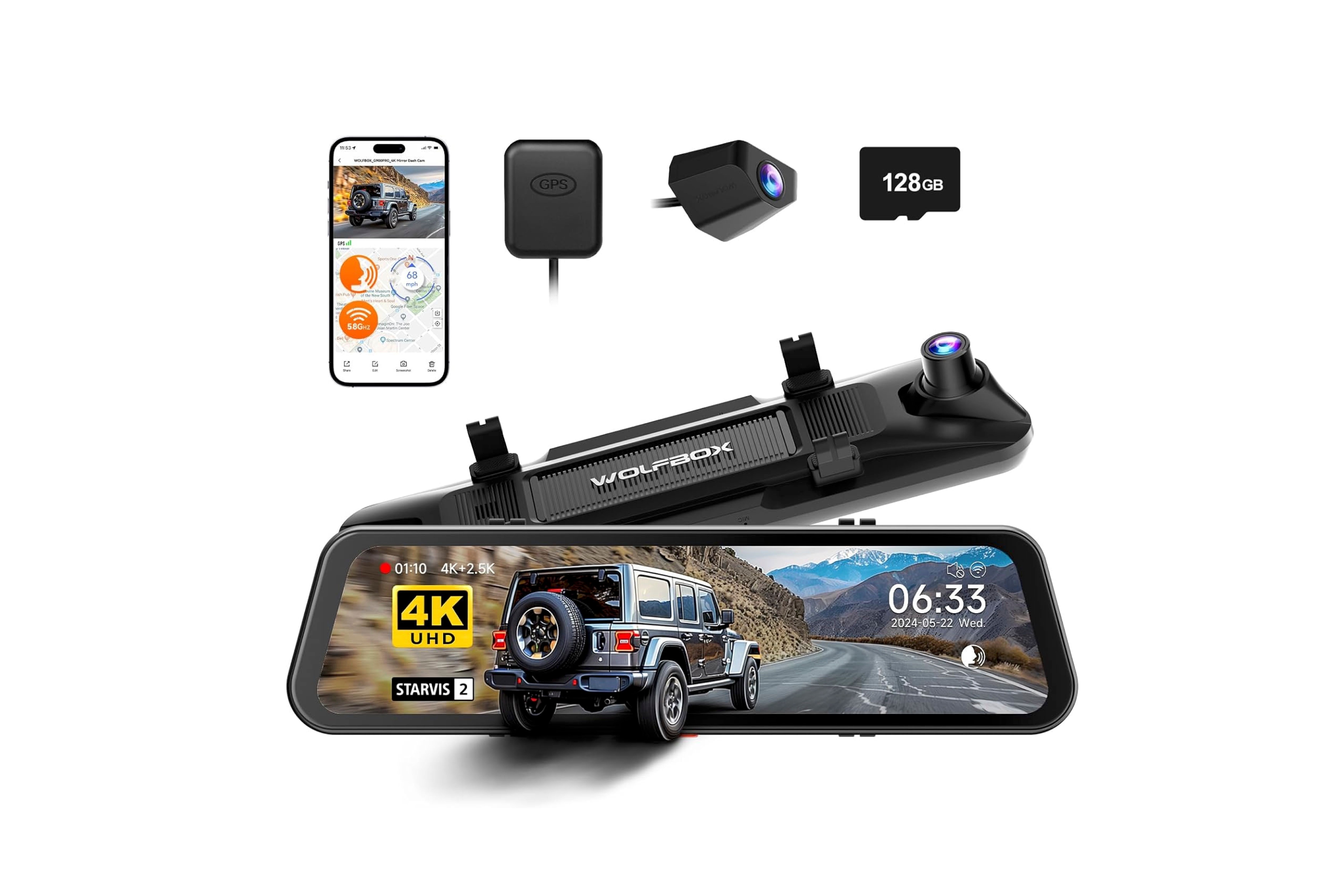 Wolfbox G900 Pro mirror dash cam review