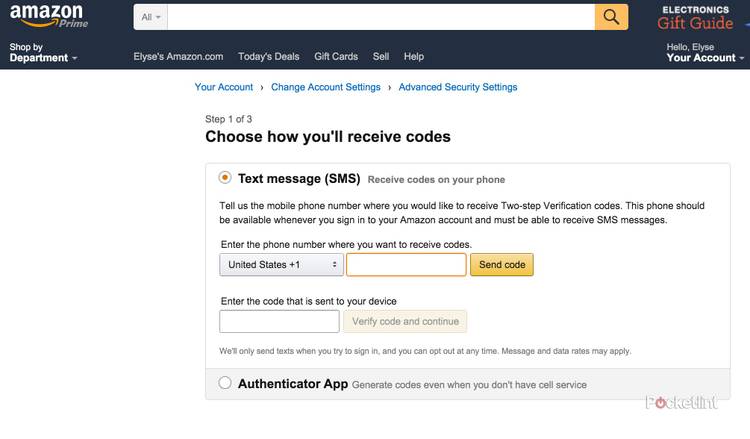 How to enable two-step verification on Amazon